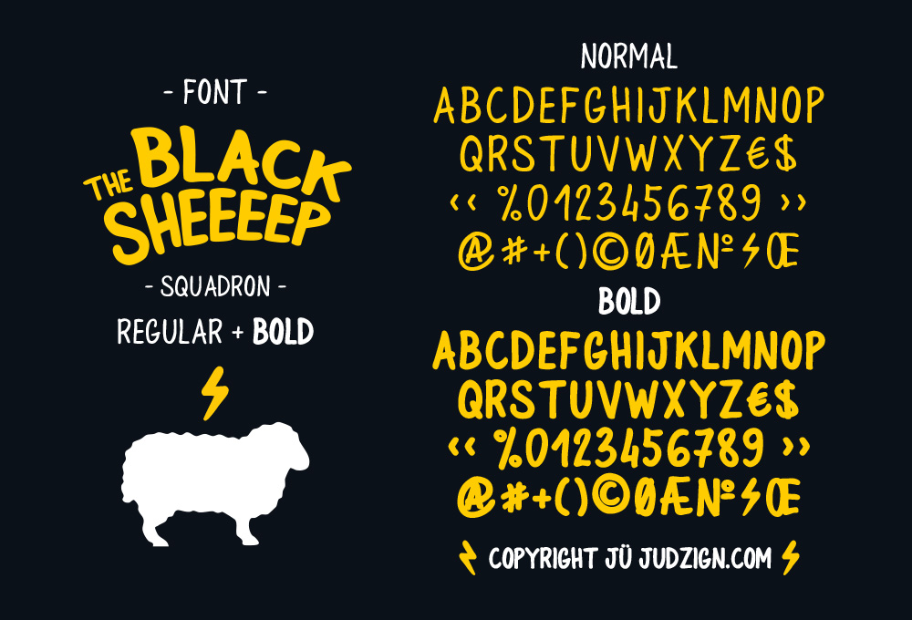 JÜ judzign.com - font - Typeface Black Sheep
